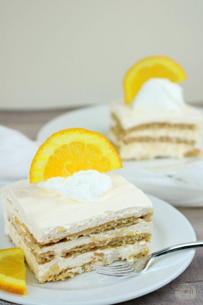 Creamsicle Cheesecake Icebox Cake - Cheesecake It Is!